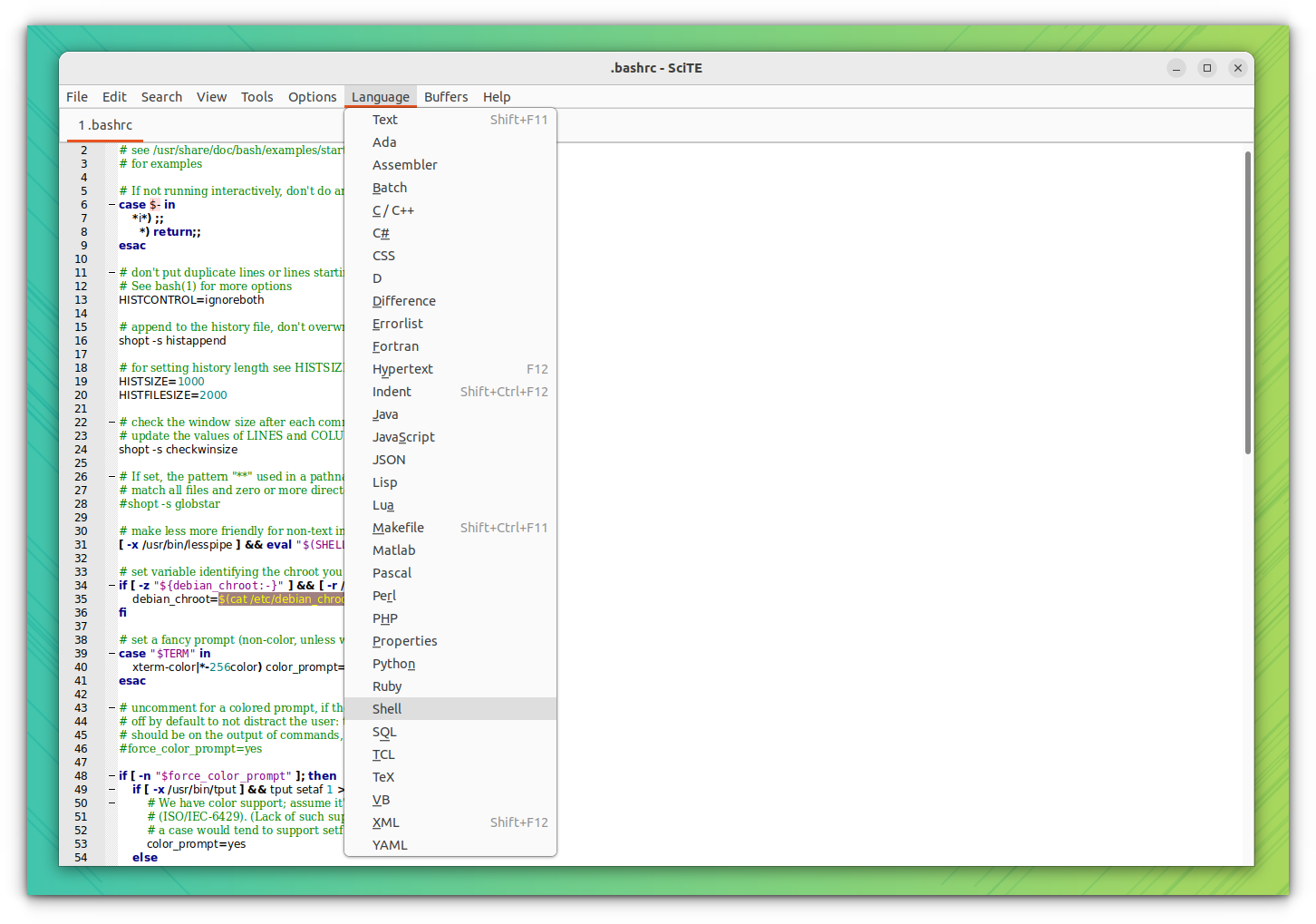 SciTE: The Notepad++ for Linux