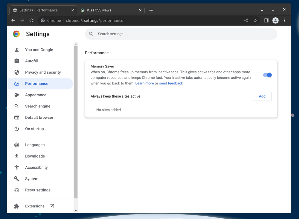 Google Chrome's New Memory Saving Mode is Now Available for Linux
