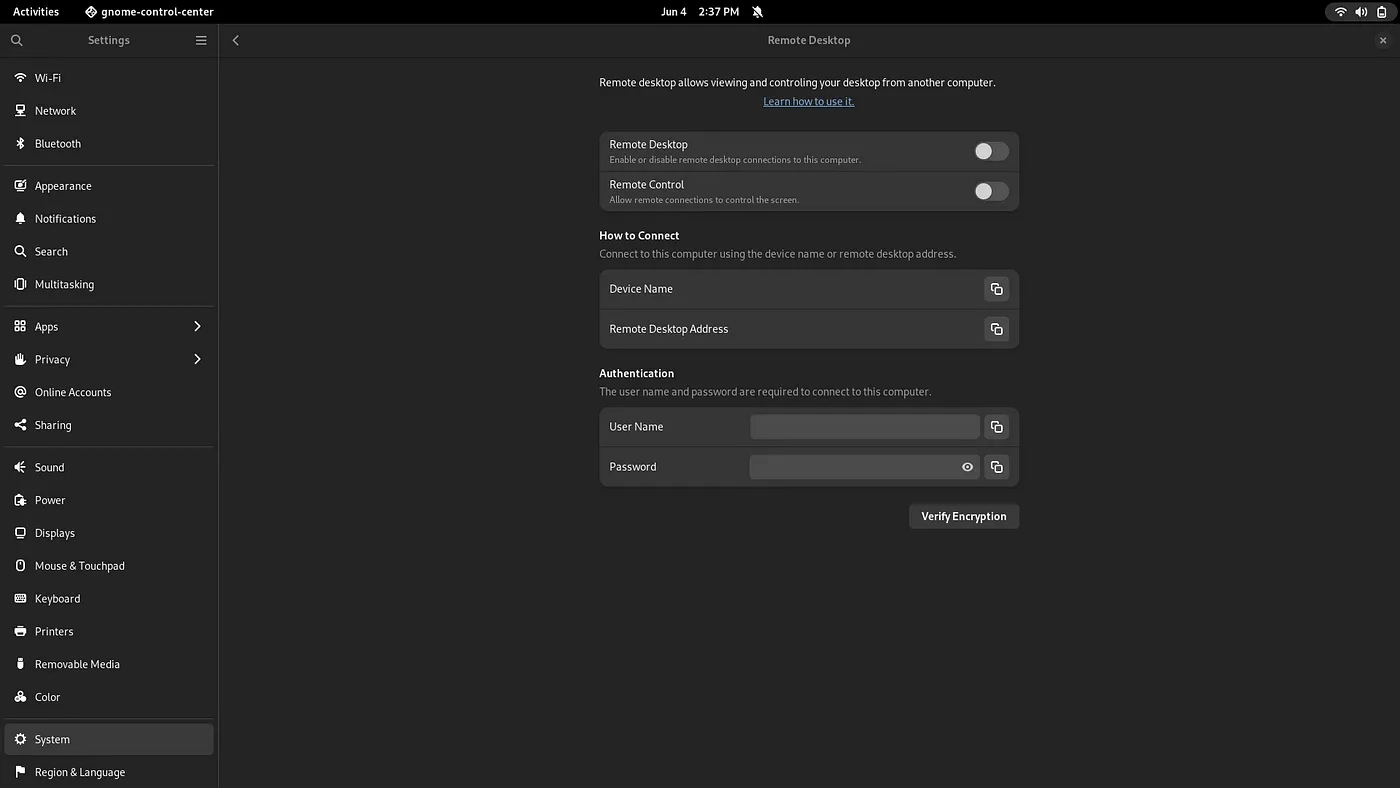 GNOME Plans to Add a New System Panel Setting With a Remote Desktop Option