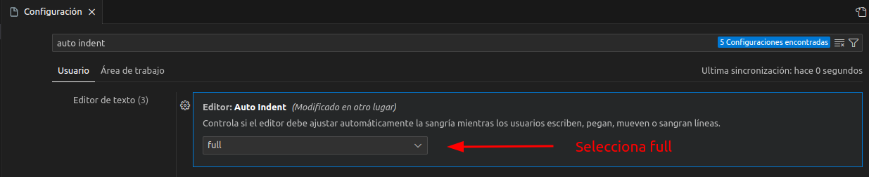 Identación Automática de Código en Visual Studio Code