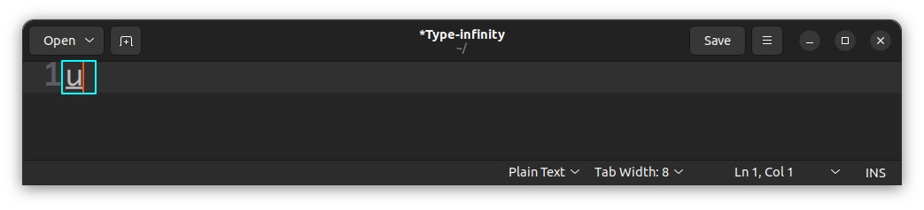 Type Infinity Symbol ∞ in Ubuntu and Other Linux