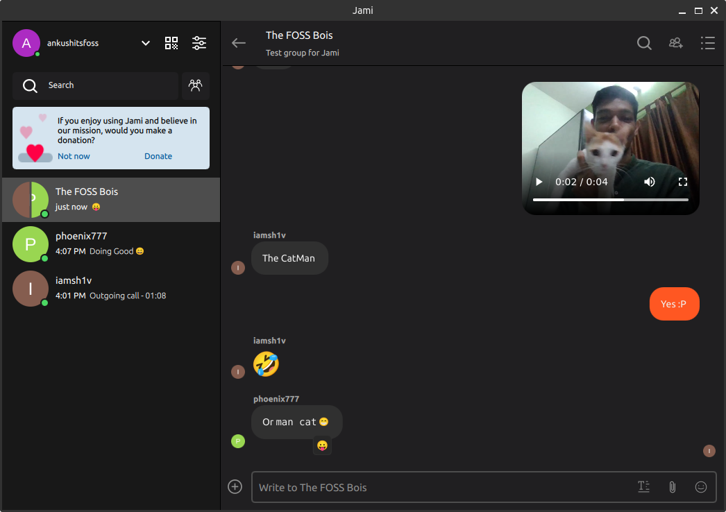Jami: A Versatile Open-Source Distributed Communication App