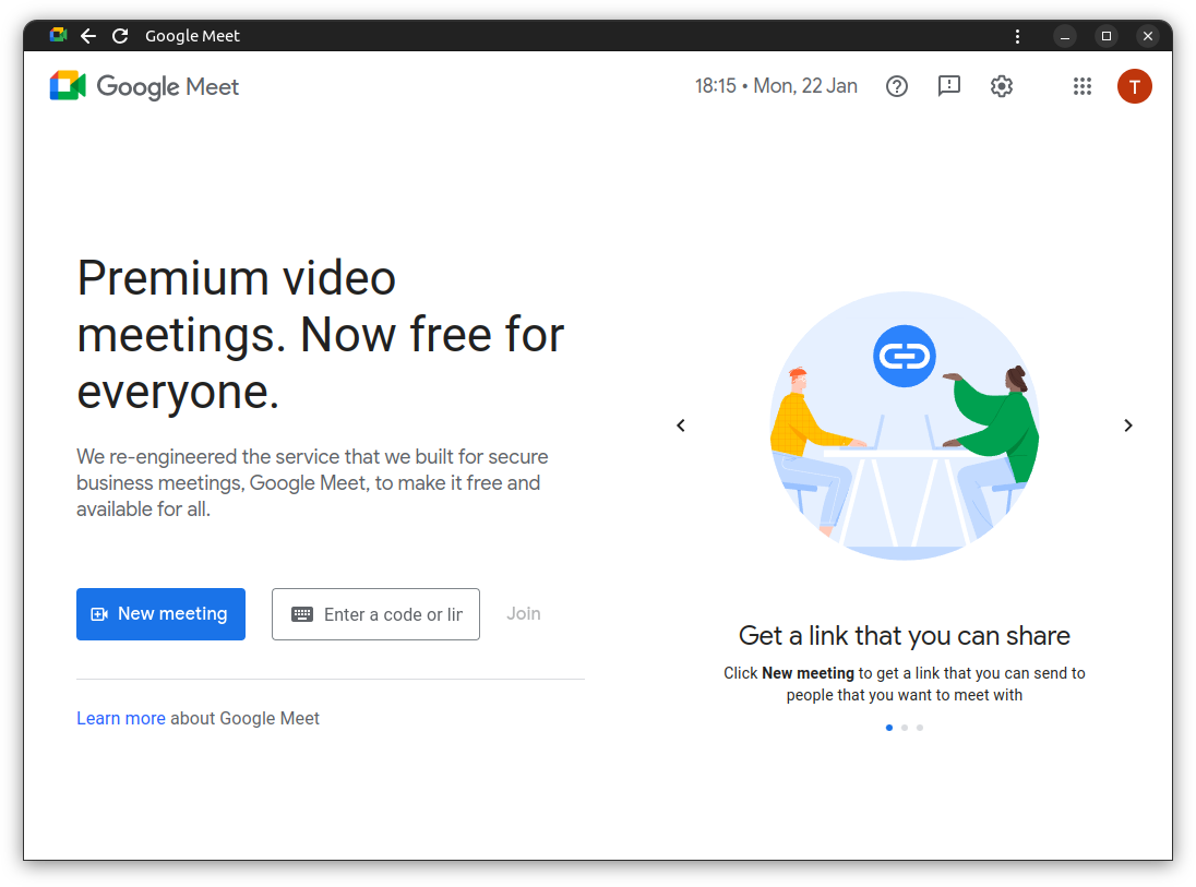 Using Google Meet on Ubuntu and Other Linux Distributions
