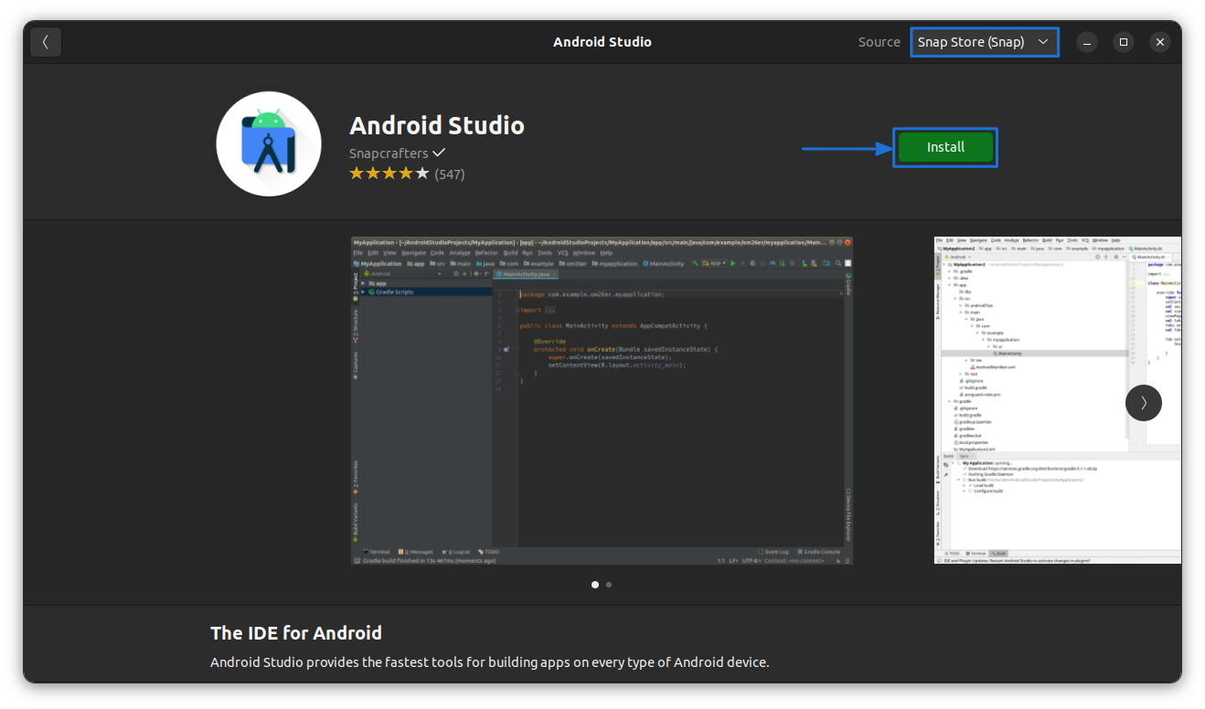 Installing Android Studio in Ubuntu and Other Linux
