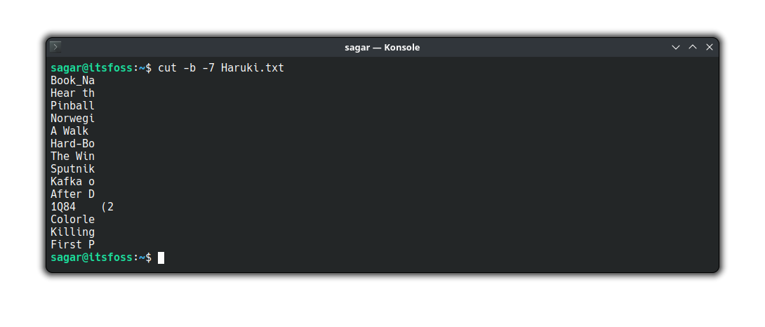 Cut Command Examples In Linux