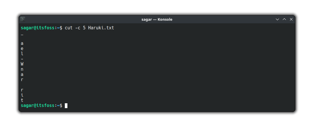 Cut Command Examples in Linux