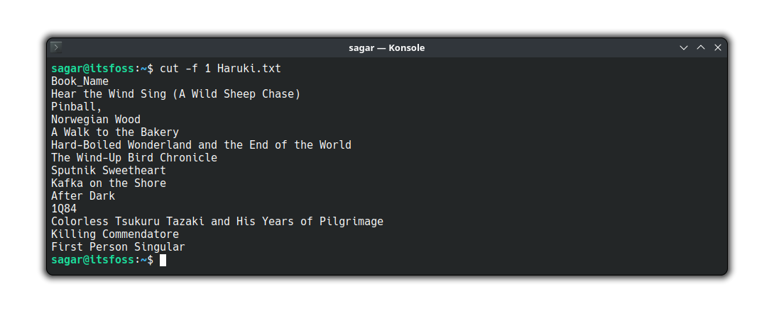 Cut Command Examples In Linux