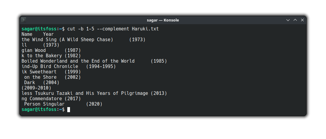 Cut Command Examples in Linux