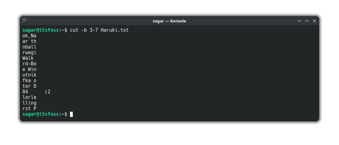 Cut Command Examples in Linux