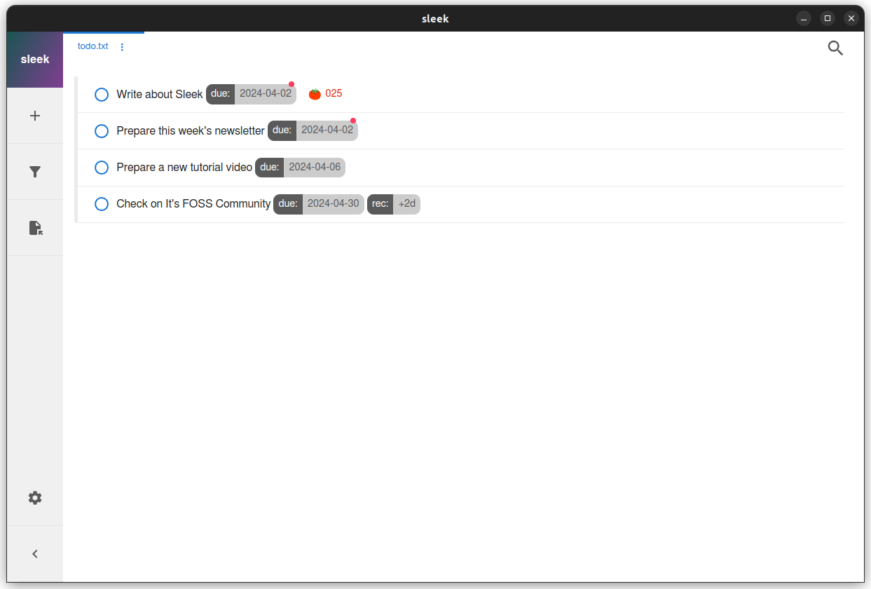 Meet Sleek: A Sleek Looking To-Do List Application