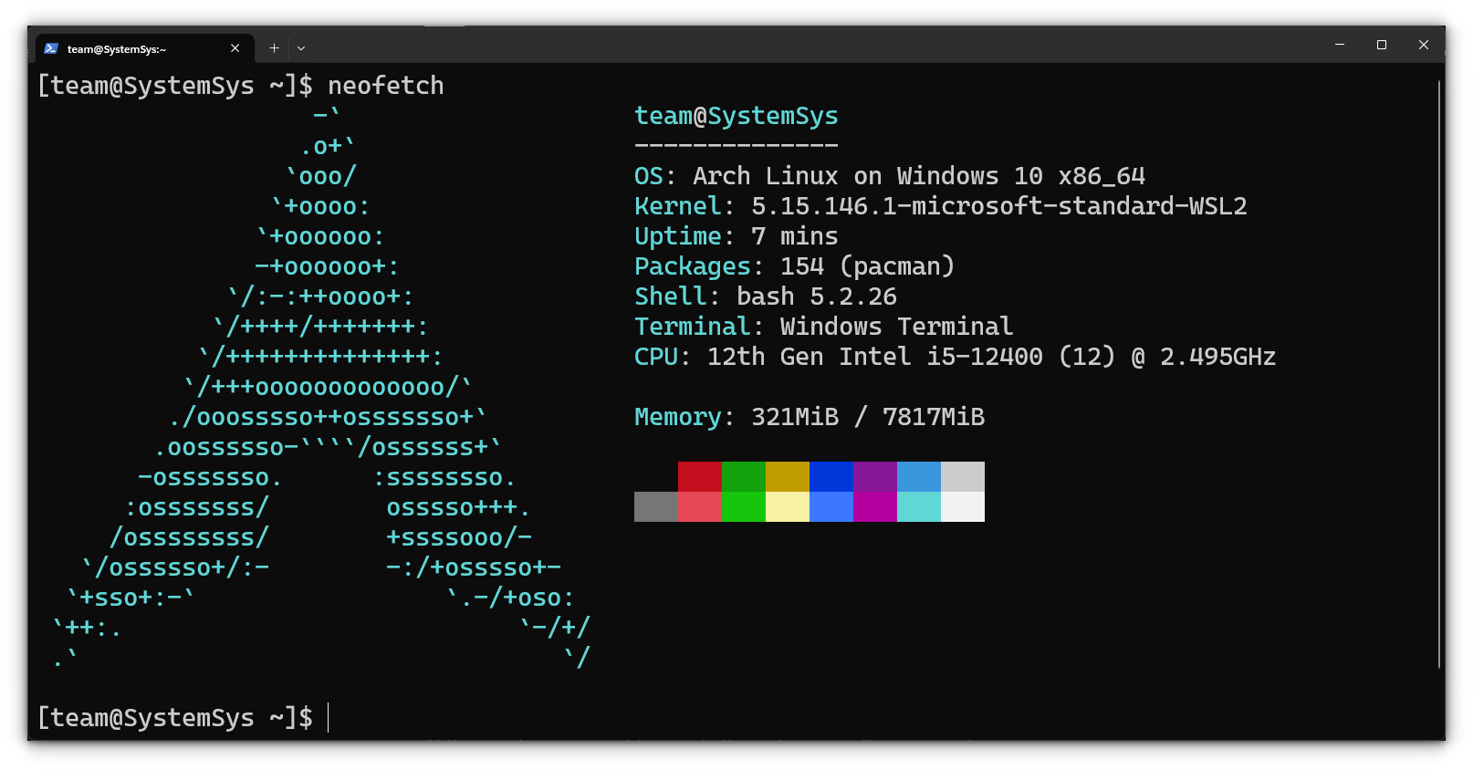 Using Arch Linux With WSL