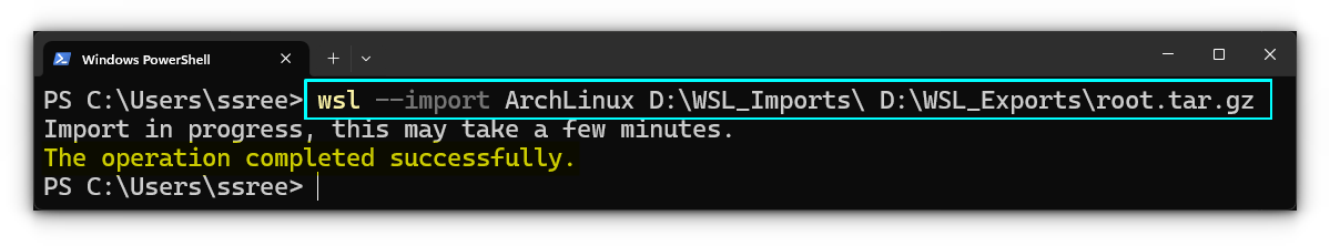 Using Arch Linux With WSL