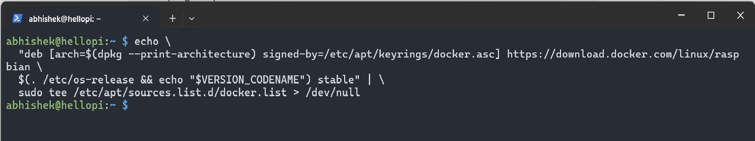 Installing Docker on Raspberry Pi OS