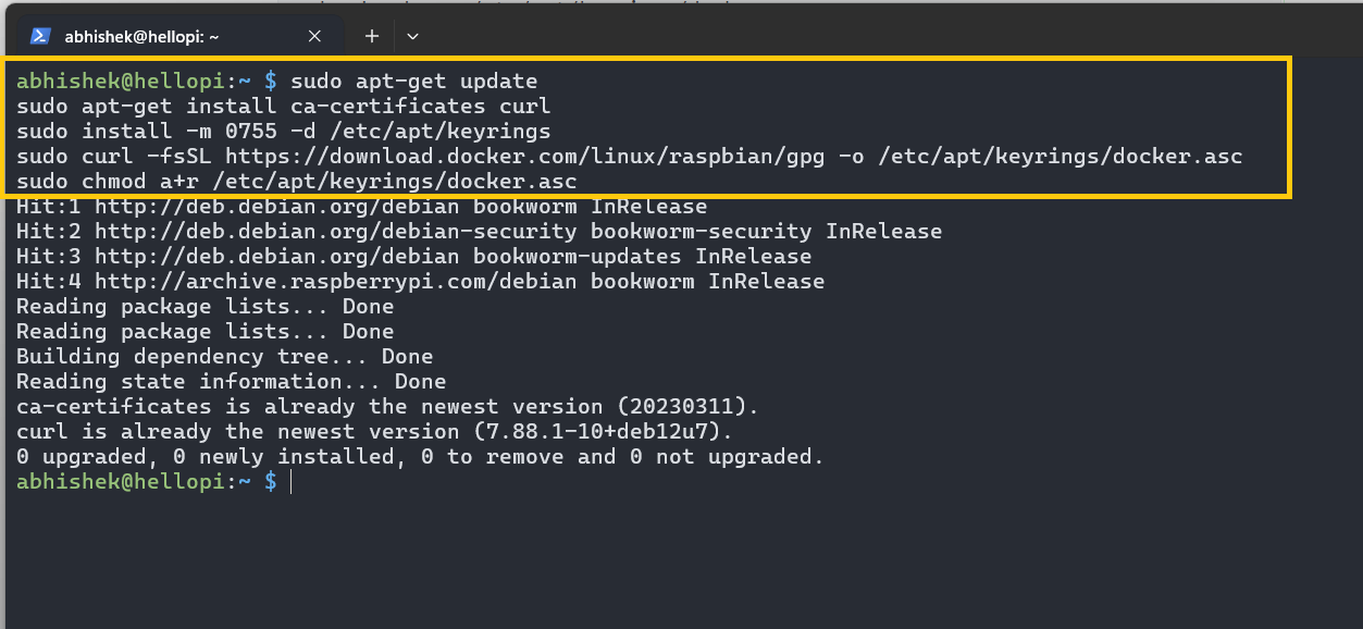 Installing Docker On Raspberry Pi Os