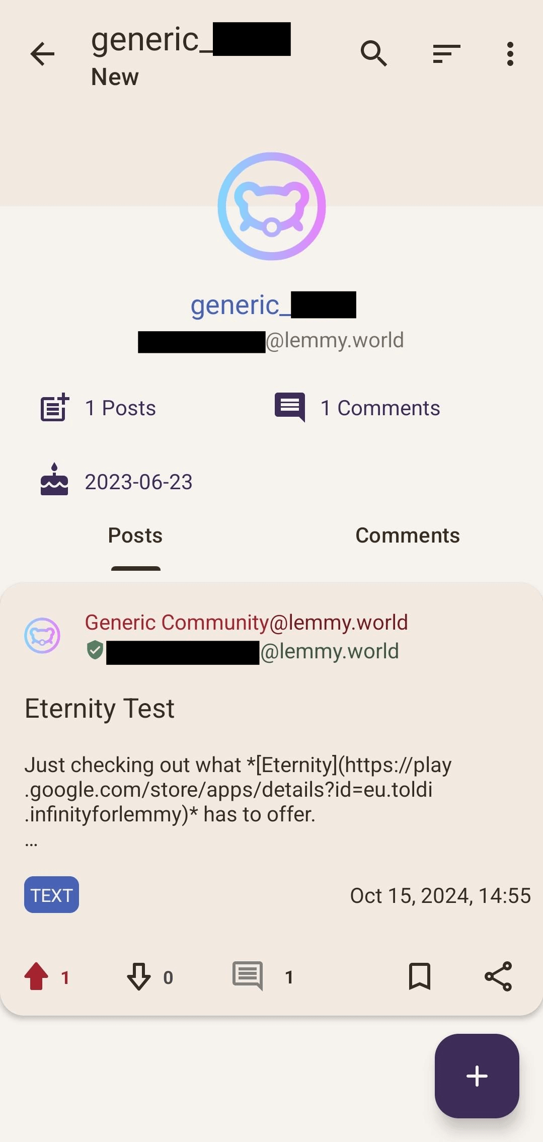 Eternity is an Open Source Android Client to Access Lemmy Fediverse ...