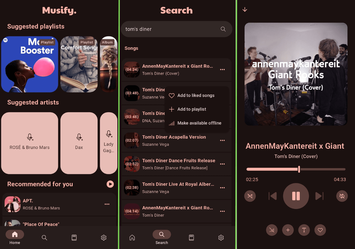 Musify: An Open Source Music Streaming App for Android With Offline Support