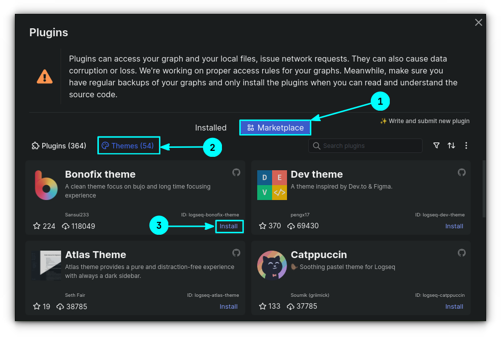 Customize Logseq With Themes and Plugins