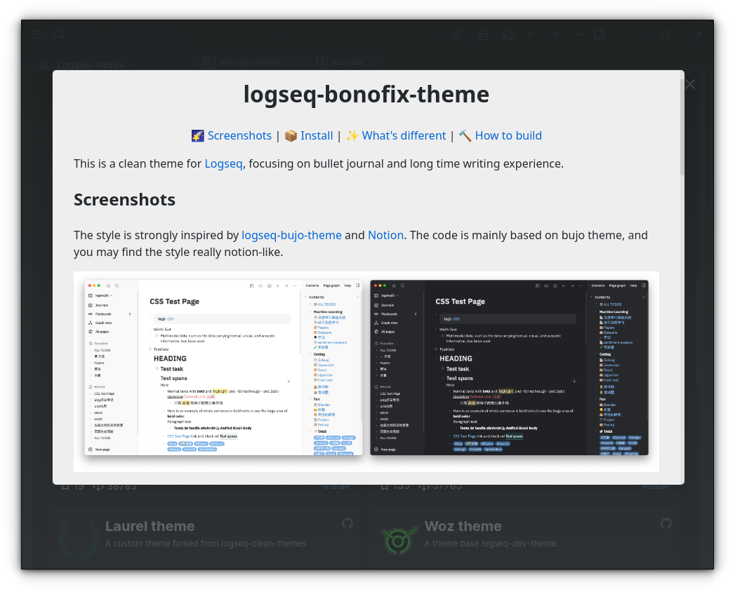 Customize Logseq With Themes and Plugins