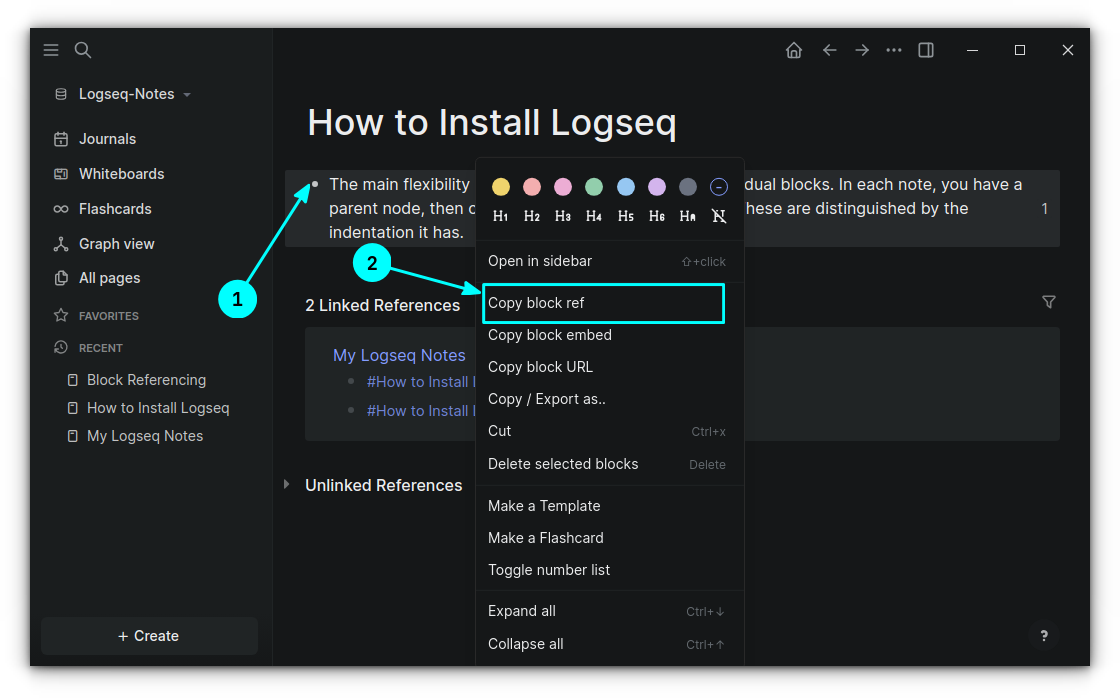 Exploring Pages, Links, Tags, and Block References in Logseq