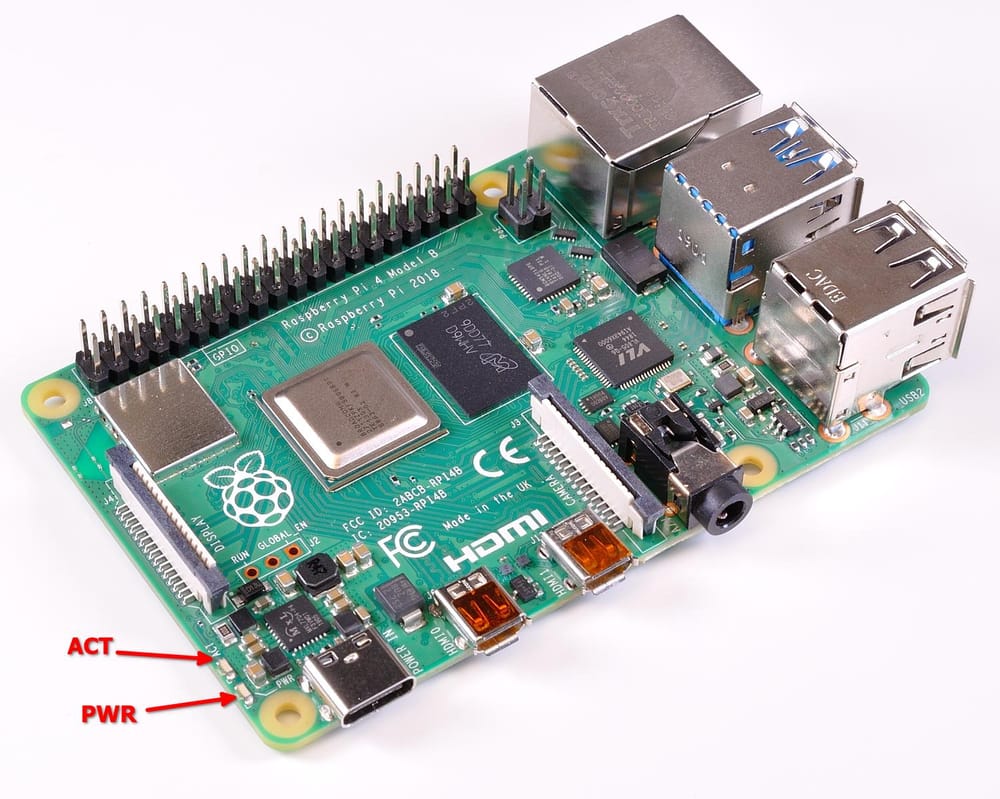 Red and Green LED Lights on Raspberry Pi and Their Meaning