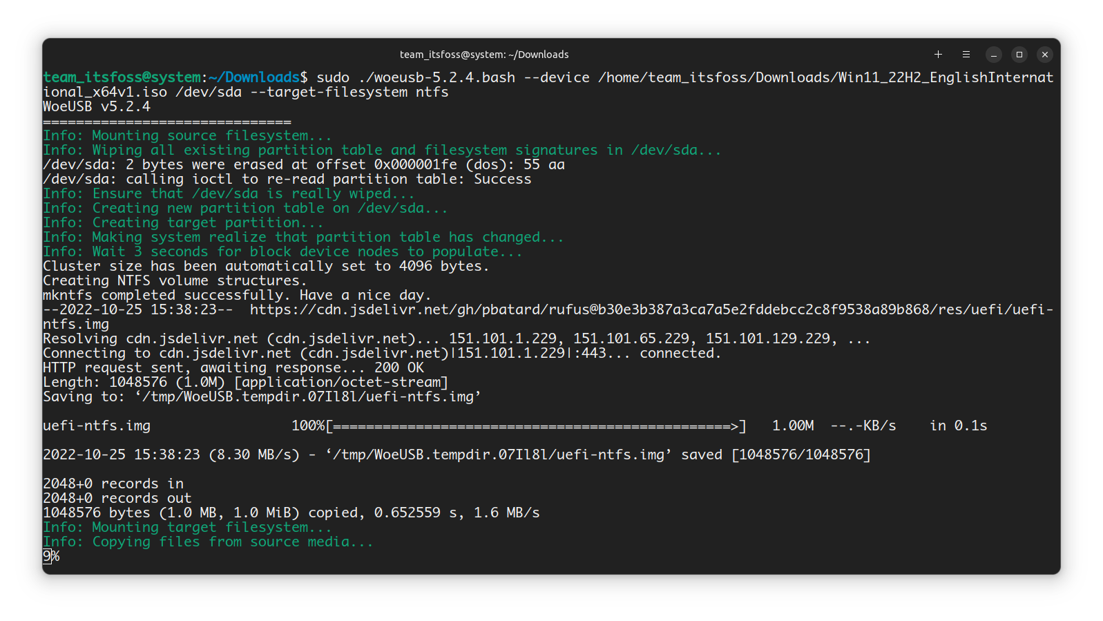 Install WoeUSB on Ubuntu to Create a Bootable Windows USB