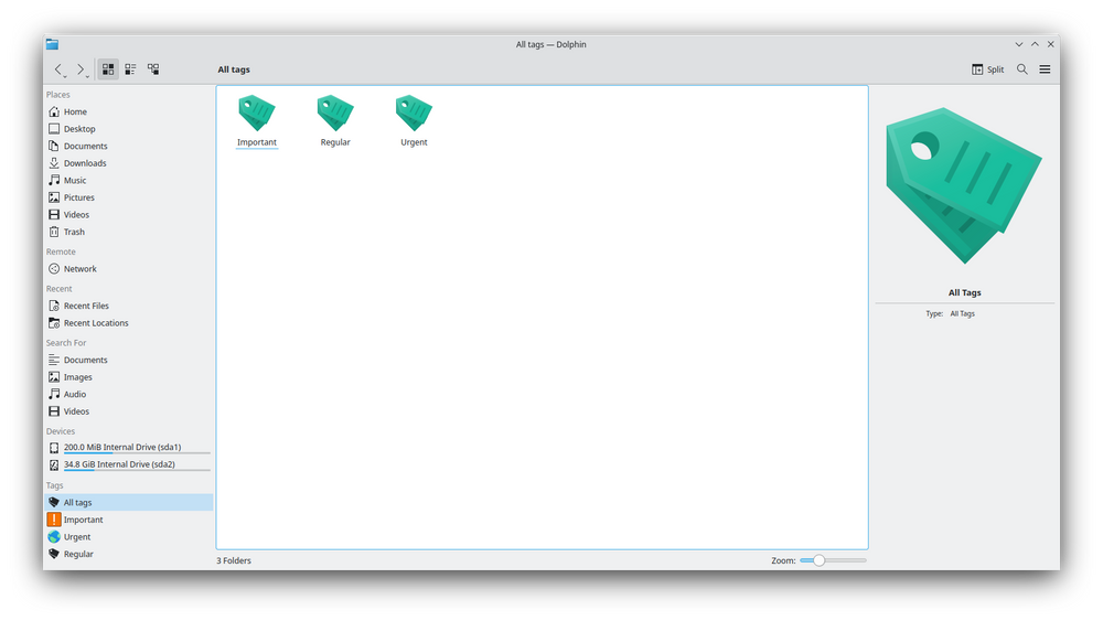 Using File Tagging Feature in KDE's Dolphin File Manager