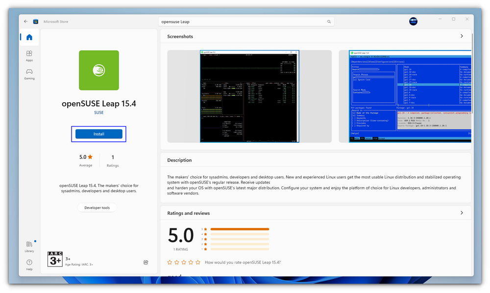 Install openSUSE in Windows With WSL