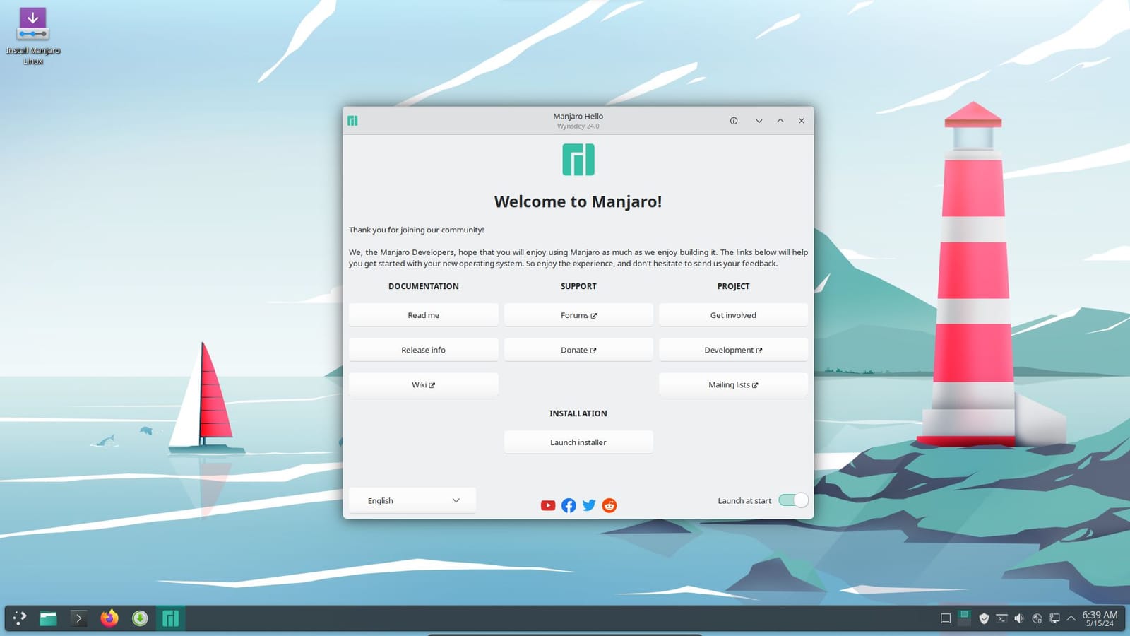Manjaro Linux 24.0 'Wynsdey' Releases With Linux Kernel 6.9