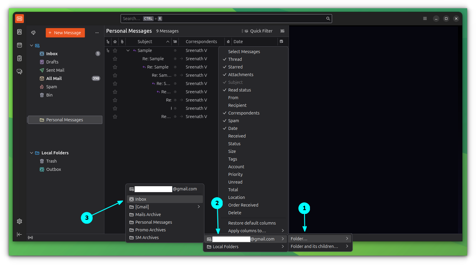 Enable and Disable Message Threads in Thunderbird
