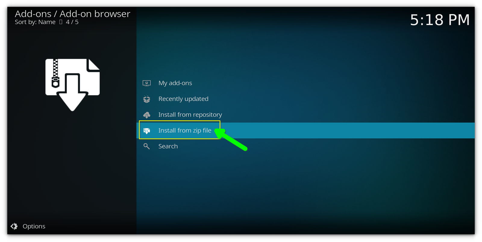 Installing Add-ons and Builds in Kodi