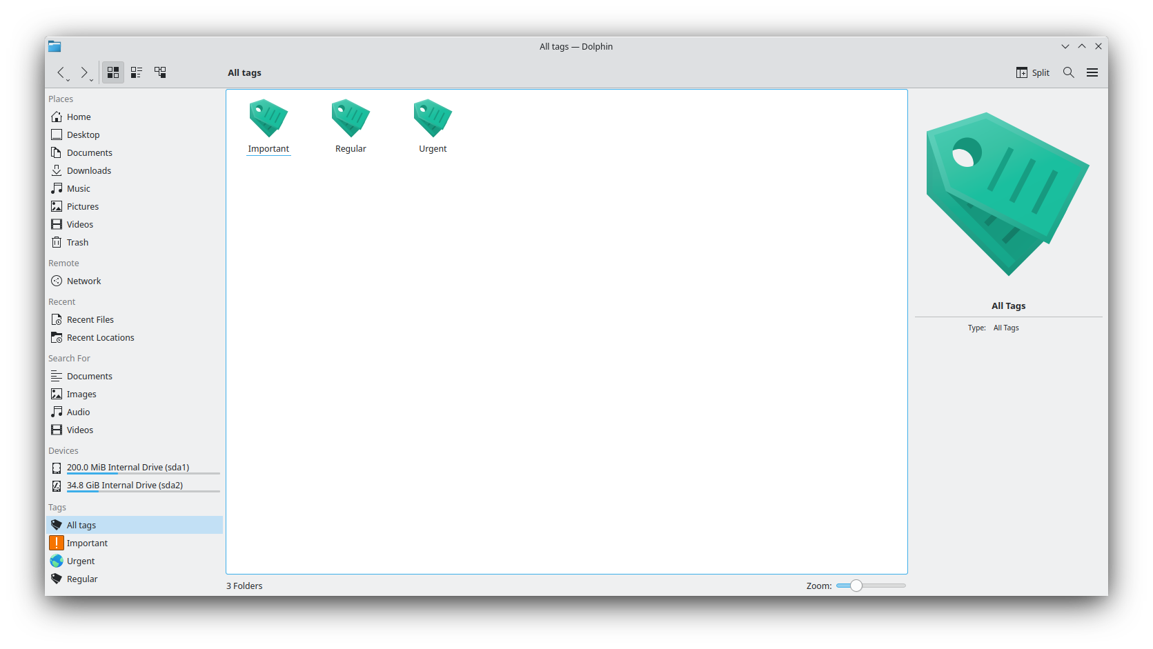 Using File Tagging Feature in KDE's Dolphin File Manager