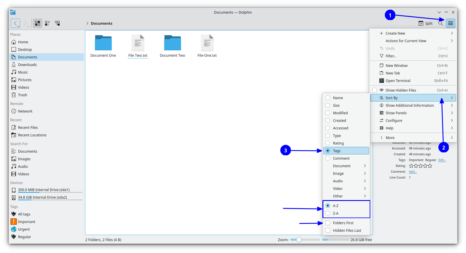Using File Tagging Feature in KDE's Dolphin File Manager
