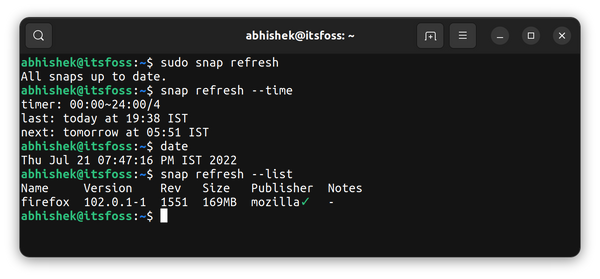 How to Update Snap Packages in Ubuntu