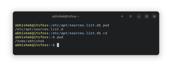 Using cd Command in Linux