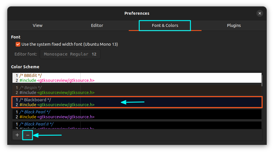 Install and Use Additional Gedit Color Themes
