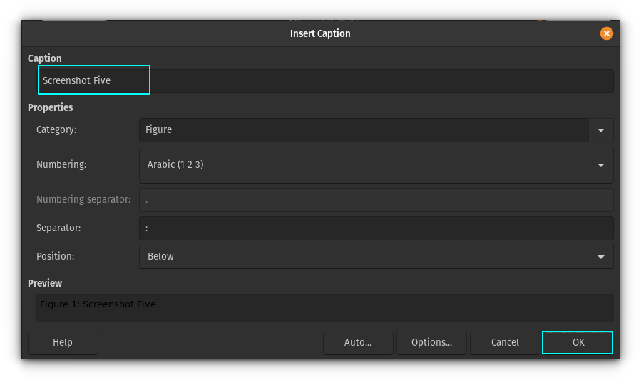 Create Table of Contents and Figures in LibreOffice