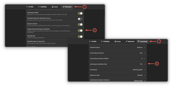Customizing GNOME with Just Perfection Extension
