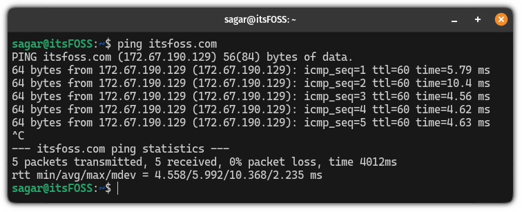 Ping Command Examples in Linux