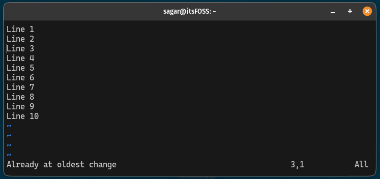 Undo and Redo in Vim