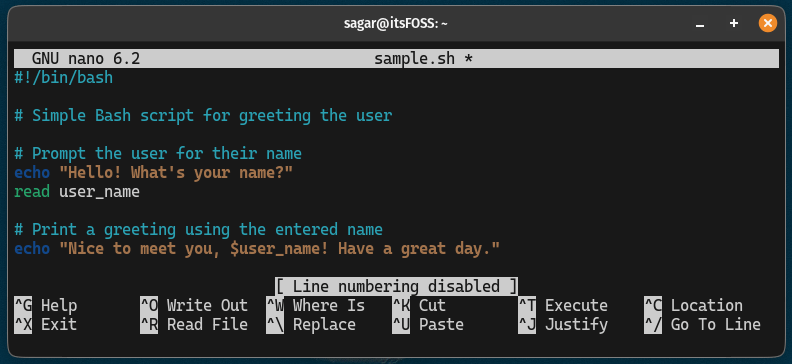 Show Line Numbers in Nano Editor [Quick Tip]