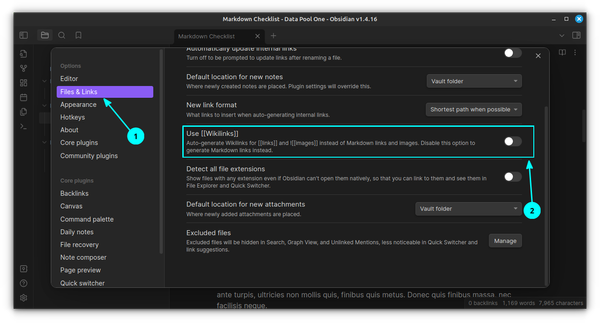 Creating and Working with Links in Obsidian