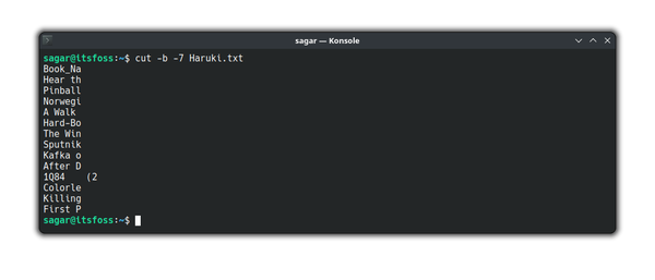 Cut Command Examples in Linux