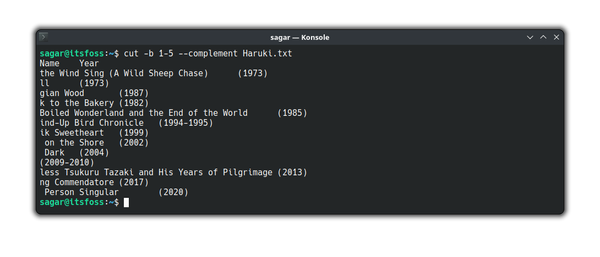 Cut Command Examples in Linux
