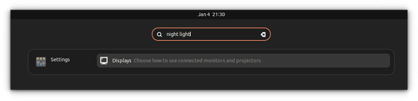 Using Night Light Feature in Ubuntu and Other Linux