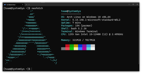 Using Arch Linux With WSL