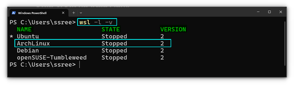 Using Arch Linux With WSL