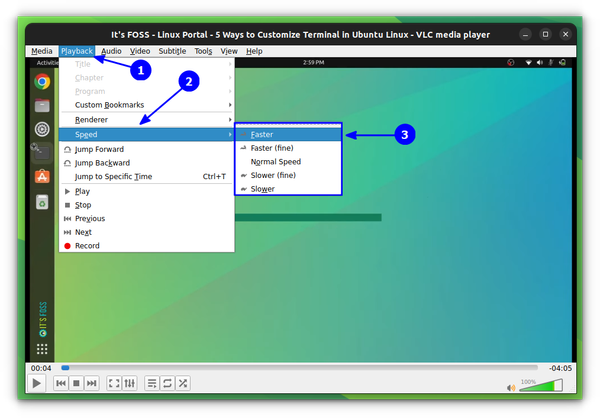 Increase or Decrease Video Playback Speed in VLC