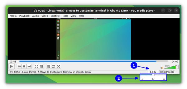 Increase or Decrease Video Playback Speed in VLC