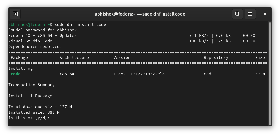 Easily Install VS Code on Fedora