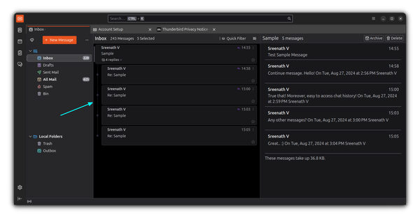 Enable and Disable Message Threads in Thunderbird